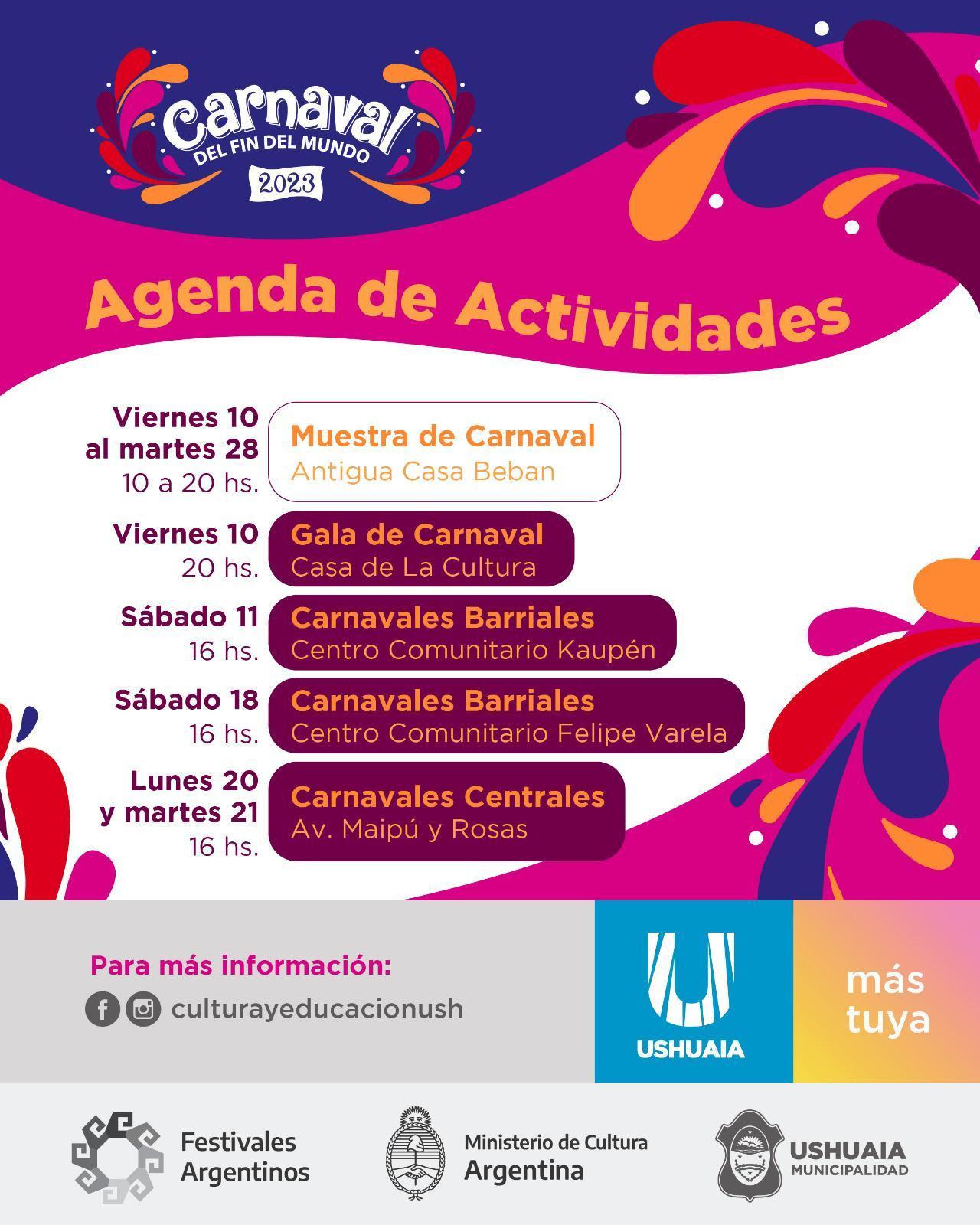 LA MUNICIPALIDAD DE USHUAIA PRESENTÓ LA AGENDA DE ACTIVIDADES DEL ...